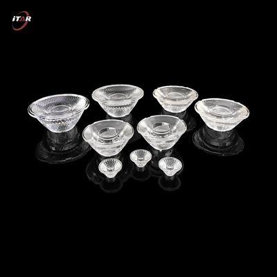 Double Convex LED Optical Lenses Transparent 35mm PMMA PC Material