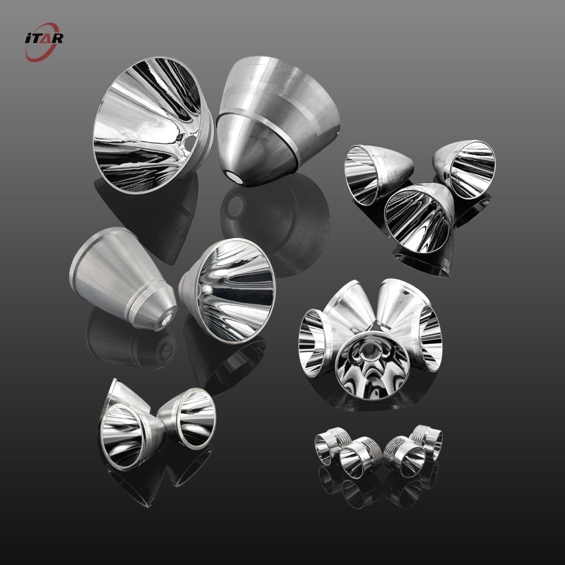 Mirror Coated Aluminum Light Reflector 55mm Diameter For Lamp Optical ...