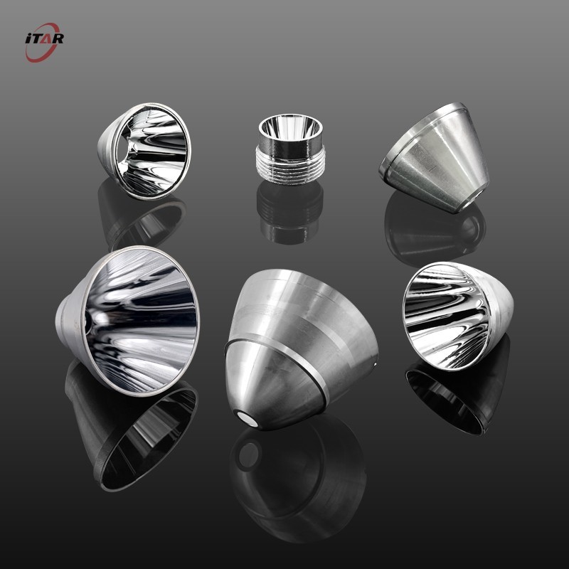 Mirror Coated Aluminum Light Reflector 55mm Diameter For Lamp Optical ...