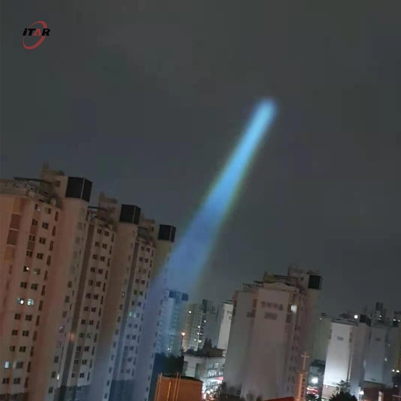 Black LEP White Laser 3KM Thrower Tactical Flashlight IP67 Waterproof ...