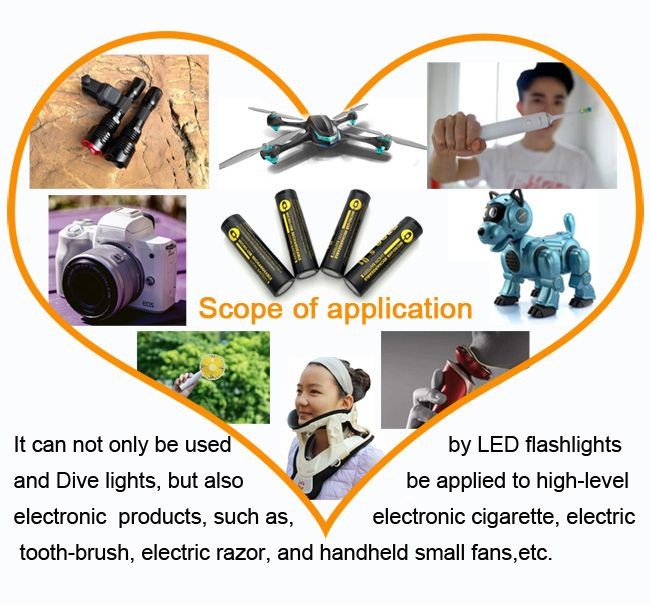 500 Cycles 3.7 Volt Rechargeable Battery Lithium Ion Cells 18650 With ...