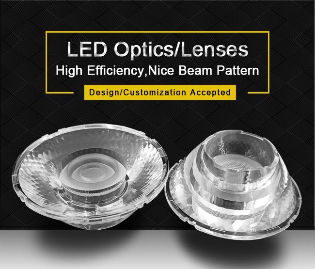 Double Convex LED Optical Lenses Transparent 35mm PMMA PC Material